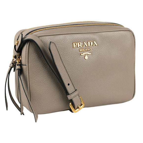 Prada | Bags | Prada Outlet Leather Shoulder Bag Argilla | Poshmark